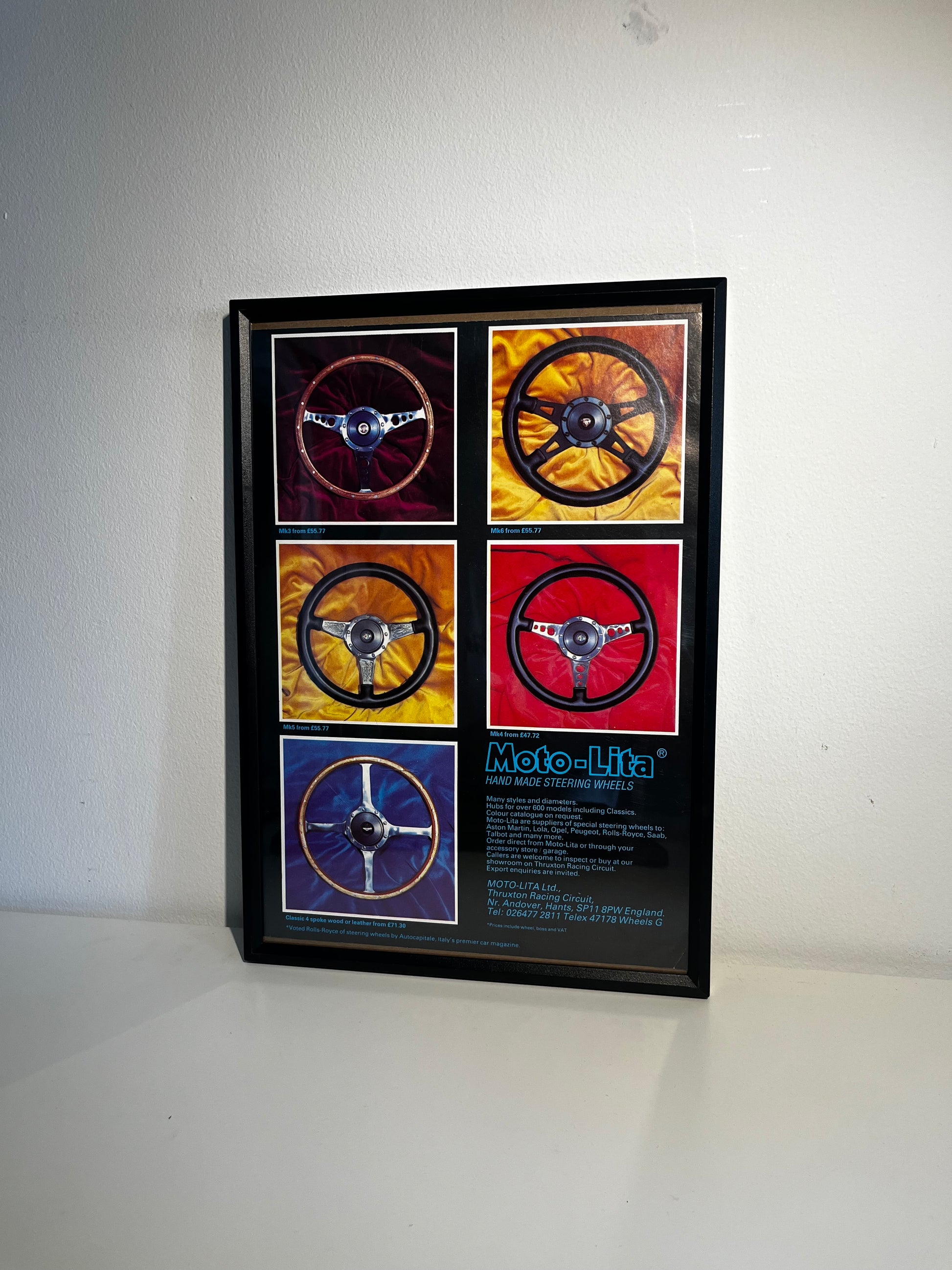 Original 80s Momo steering wheel Advert – Petrolia